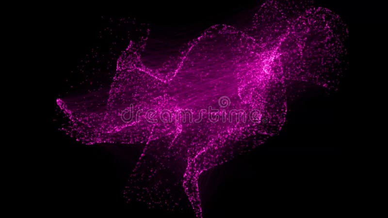 Polygon Dot Line Moving CG Particle Motion Graphics Stock Footage ...