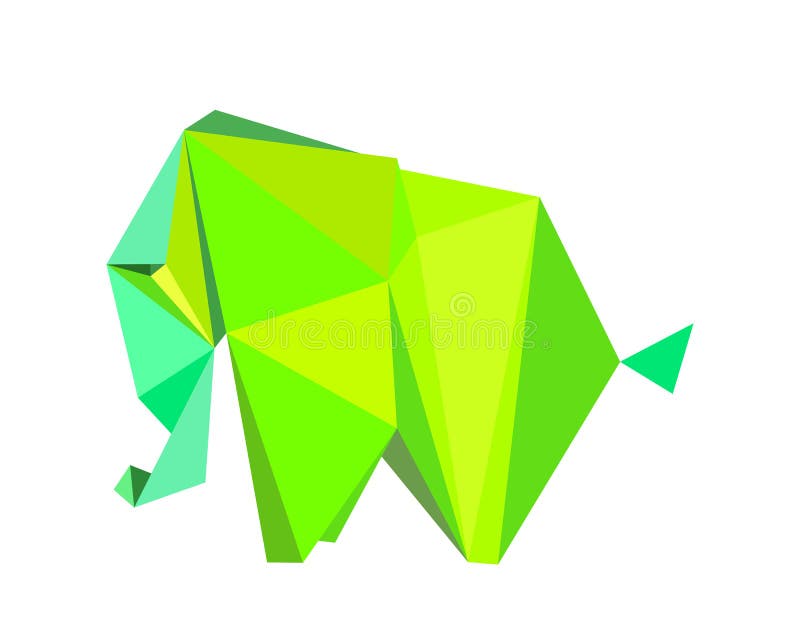 Polygon Elephant Art Image. Vector Illustration Stock Vector ...
