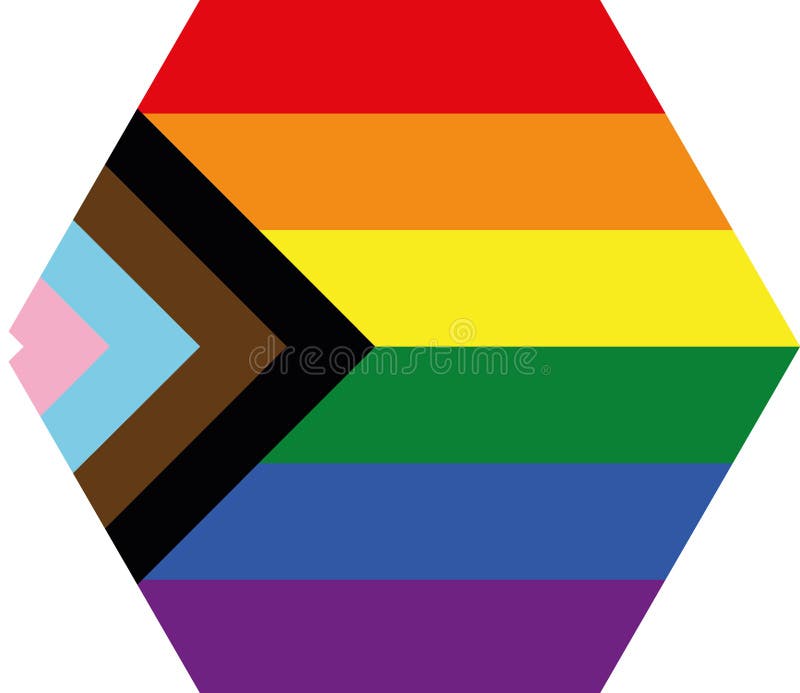 Polygon Flag of the PROGRESSIVE PRIDE MOVEMENT Stock Vector ...