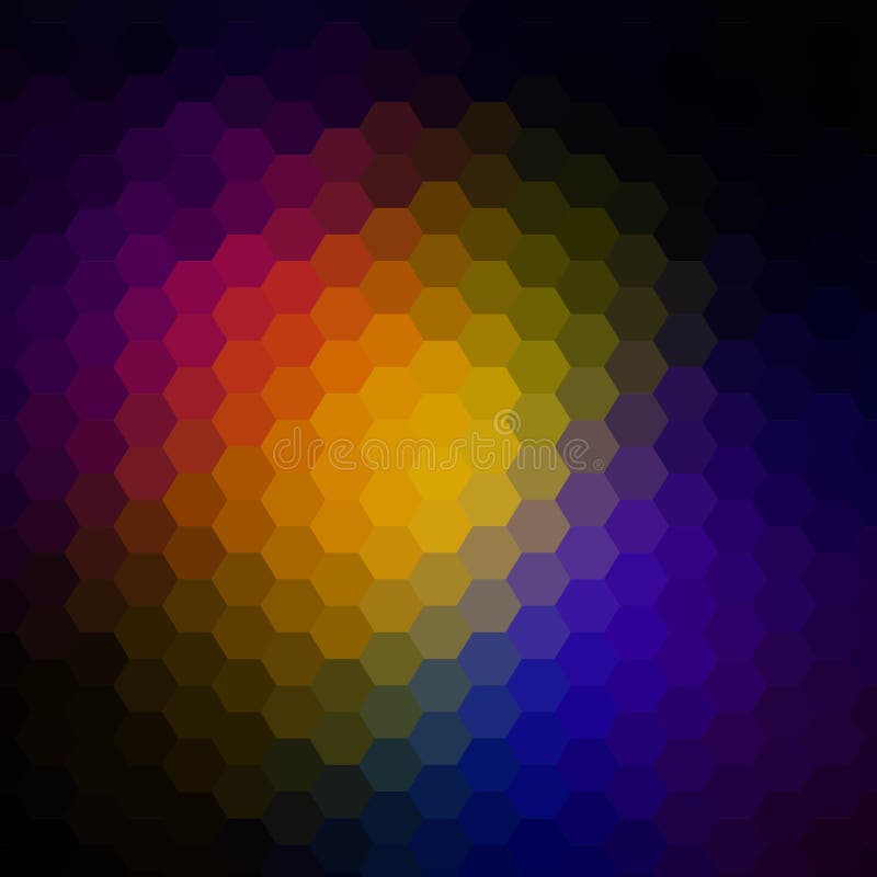 Polygon Gradient Pattern of Hexagons. Vector Illustration. Colorful ...