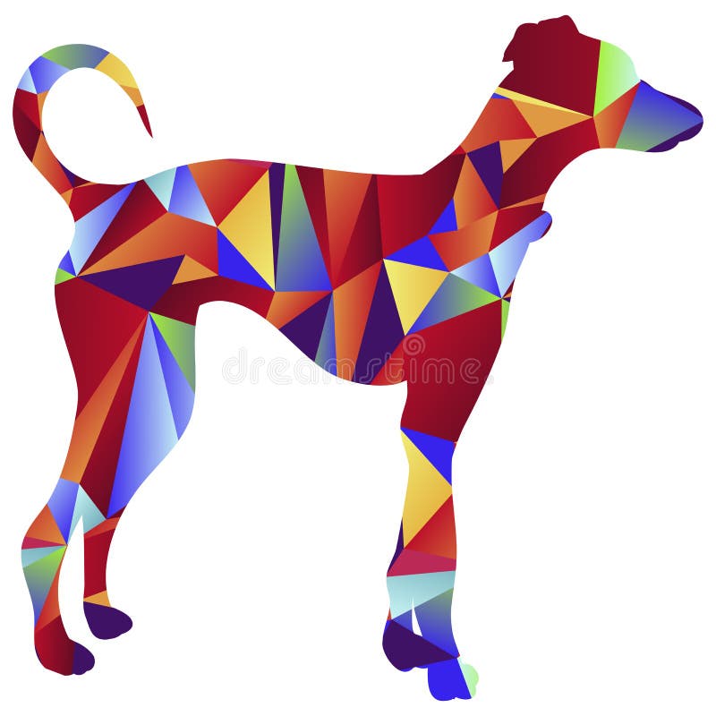 Polygon Greyhound Dog Icon stock vector. Illustration of abstract ...