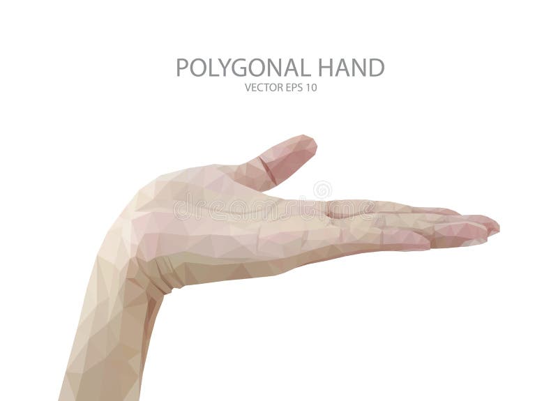 Polygon hand fingers sign stock vector. Illustration of vector - 79143280