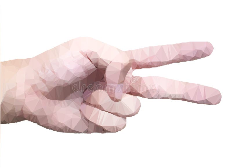 Polygonal Hand Shows Gesture Ok Stock Illustration - Illustration of ...
