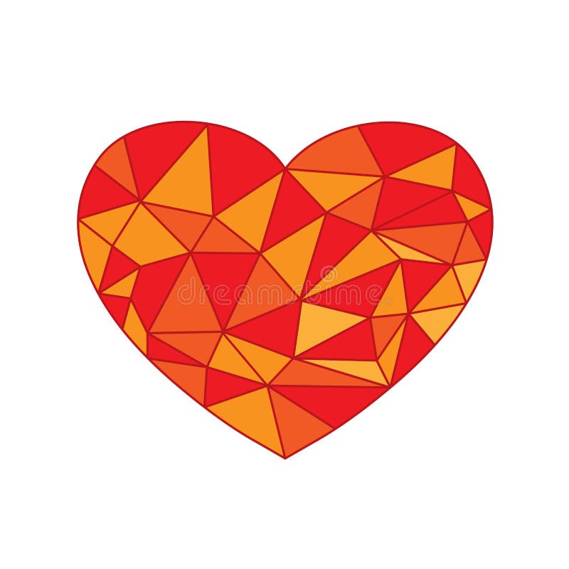 Heart vector art design stock vector. Illustration of geometric - 218500238