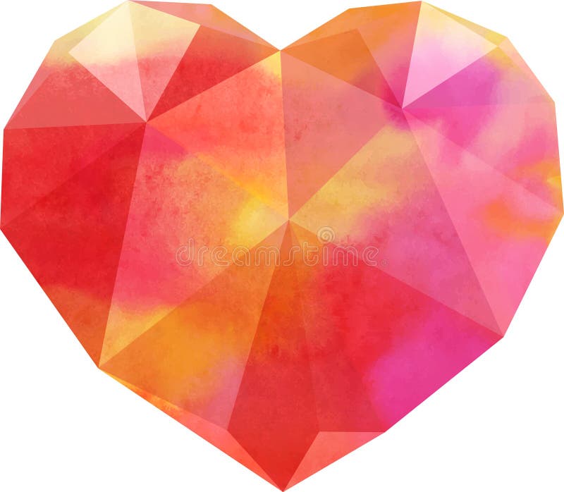 Polygon heart stock vector. Illustration of concepts - 48997298
