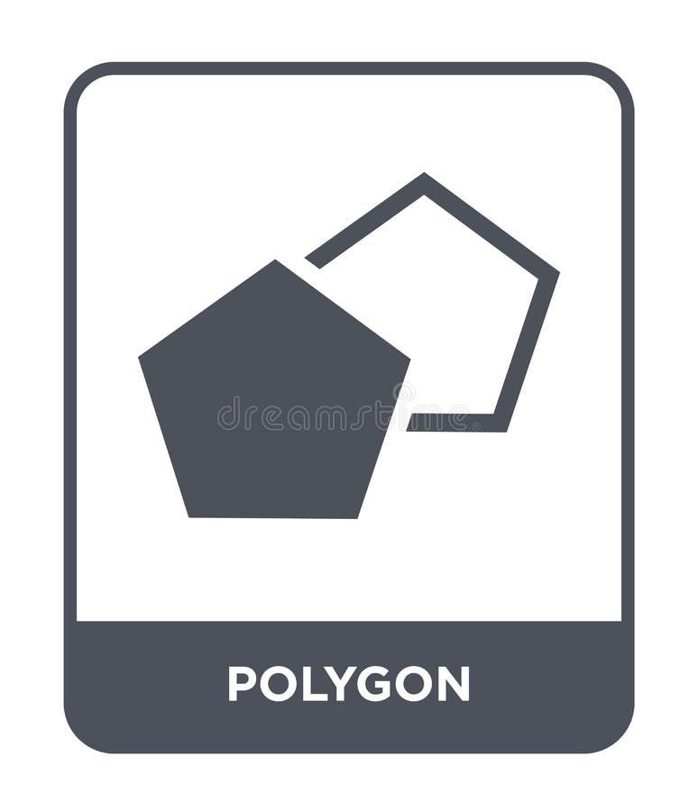 Polygon Icon in Trendy Design Style. Polygon Icon Isolated on White ...