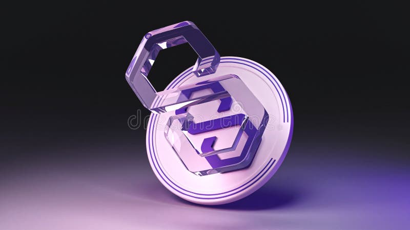 Polygon Logo with MATIC Coin on Dark Background. 3D Render Editorial ...