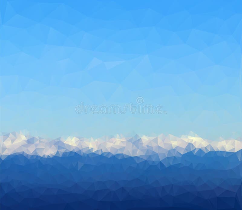 Low Polygon Landscape Environmental Pollution Theme. Stock Vector ...