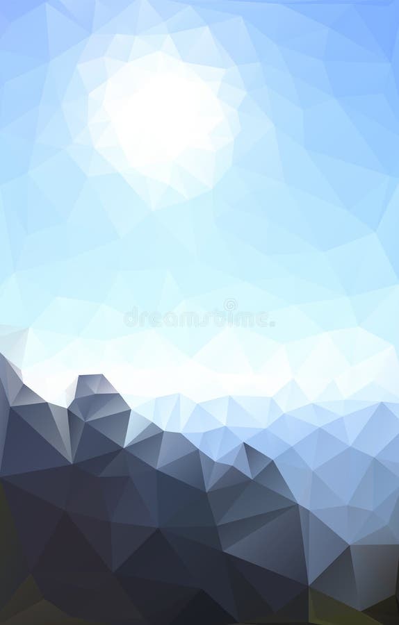Low Polygon Landscape Environmental Pollution Theme. Stock Vector ...