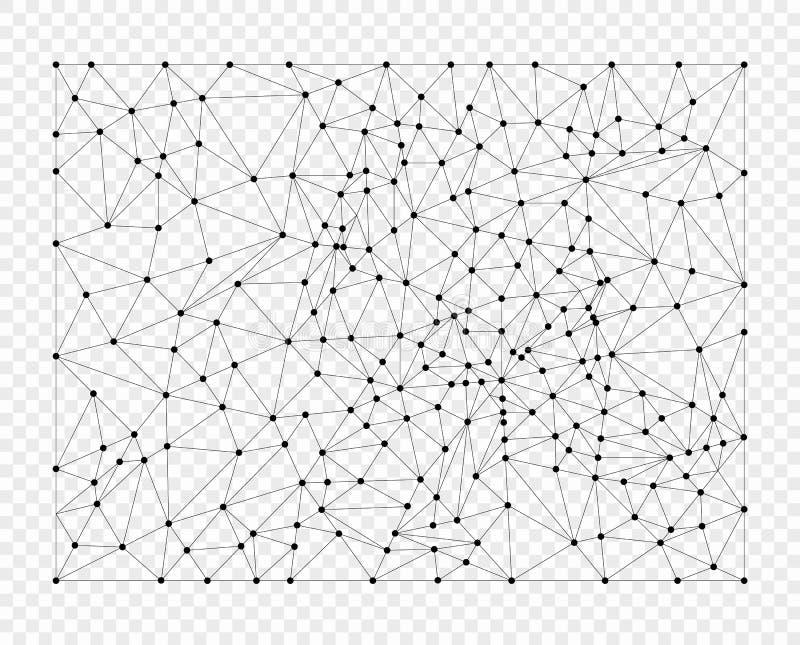 Polygon Lines With Points Grid Overlay Element Stock Vector Illustration Of Circles