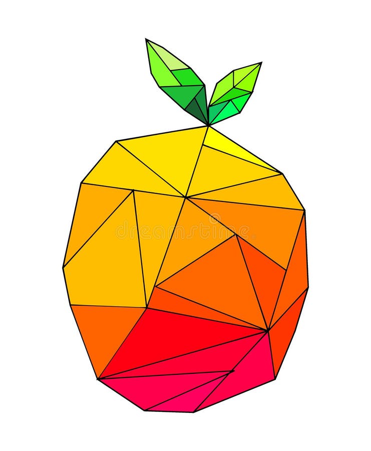 Polygon Mango exotic fruit stock image. Illustration of triangle ...