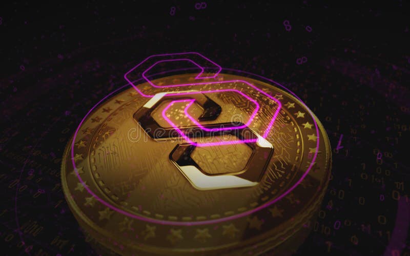 Polygon Matic Cryptocurrency Golden Coin 3d Illustration Stock ... Polygon Matic Cryptocurrency Golden Coin 3d Illustration Stock ...