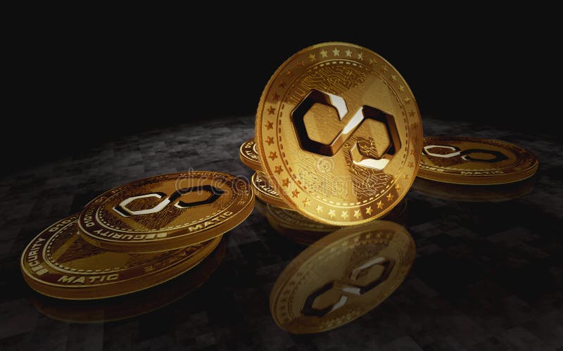 Polygon Matic Cryptocurrency Golden Coin 3d Illustration Stock ... Polygon Matic Cryptocurrency Golden Coin 3d Illustration Stock ...