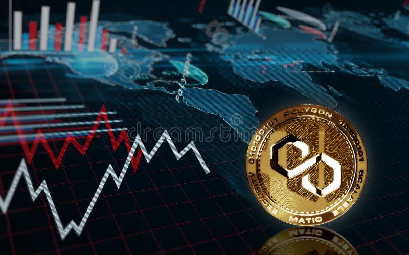 Polygon Matic Cryptocurrency Golden Coin 3d Illustration Editorial ... Polygon Matic Cryptocurrency Golden Coin 3d Illustration Editorial ...