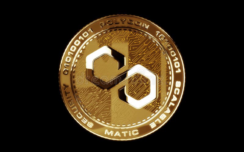 Polygon Matic Cryptocurrency Golden Coin 3d Illustration Stock ... Polygon Matic Cryptocurrency Golden Coin 3d Illustration Stock ...