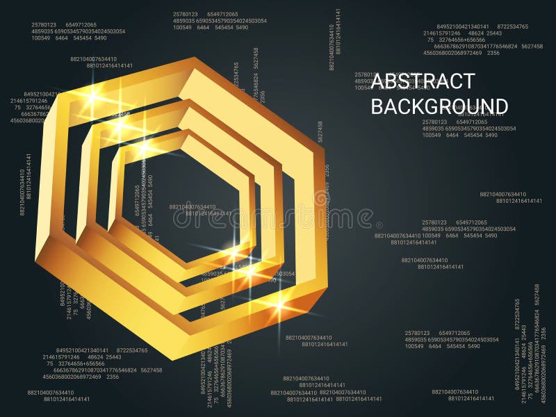 Polygon Metal Sparkle on Background Stock Illustration - Illustration ...