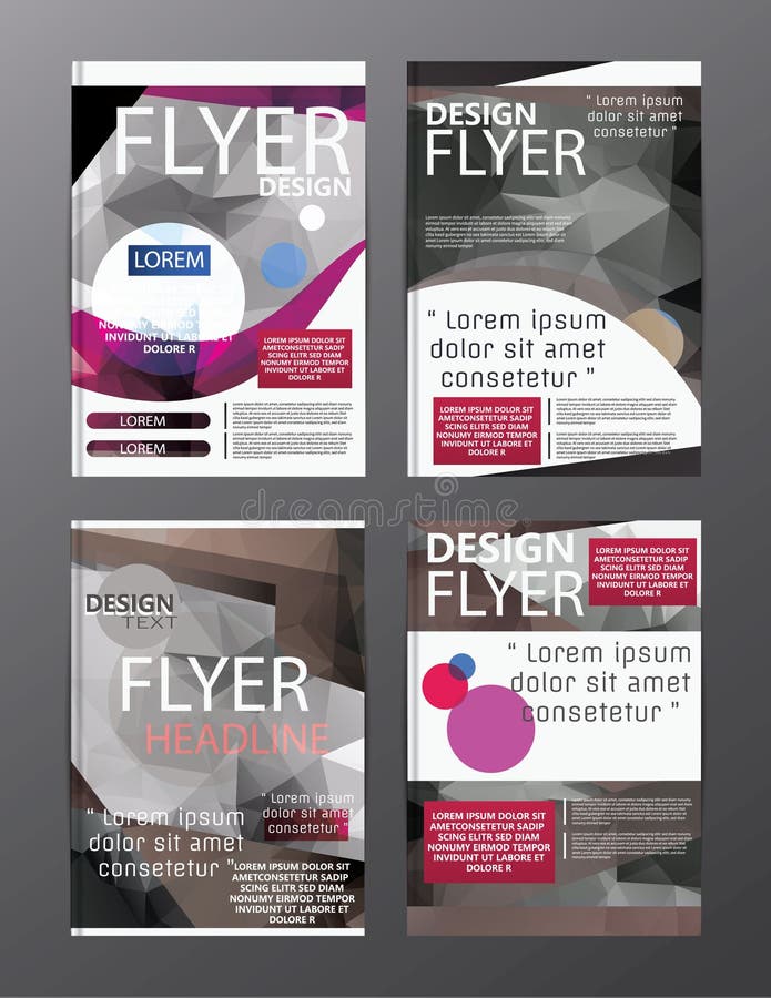 Polygon Modern Brochure Layout Design Template.Flyer Leaflet Cover ...
