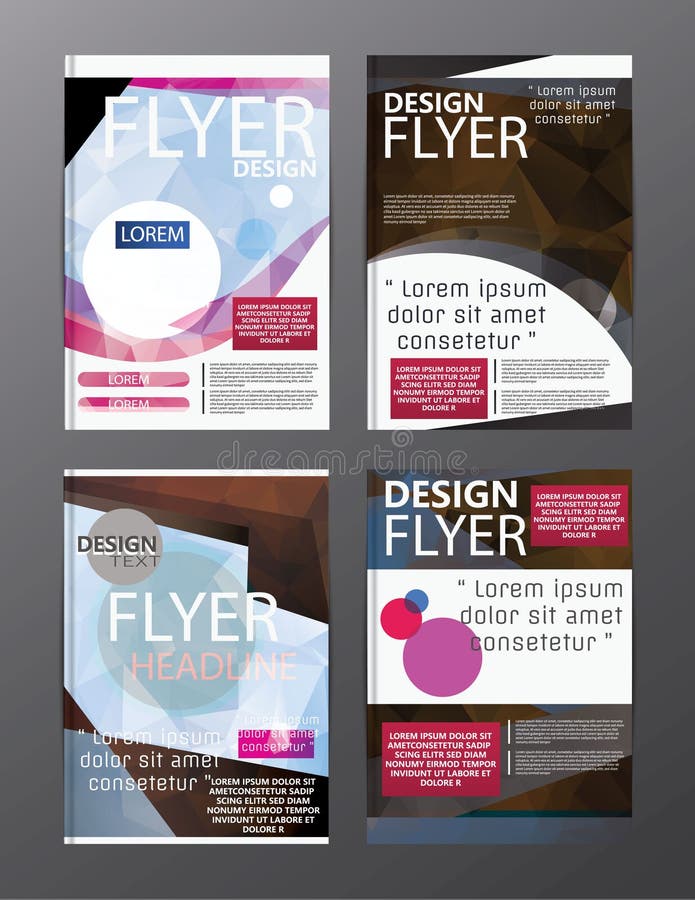 Polygon Modern Brochure Layout Design Template.Flyer Leaflet Cover Presentation Stock Vector ...
