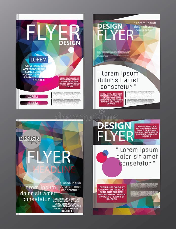 Polygon Modern Brochure Layout Design Template.Flyer Leaflet Cover ...