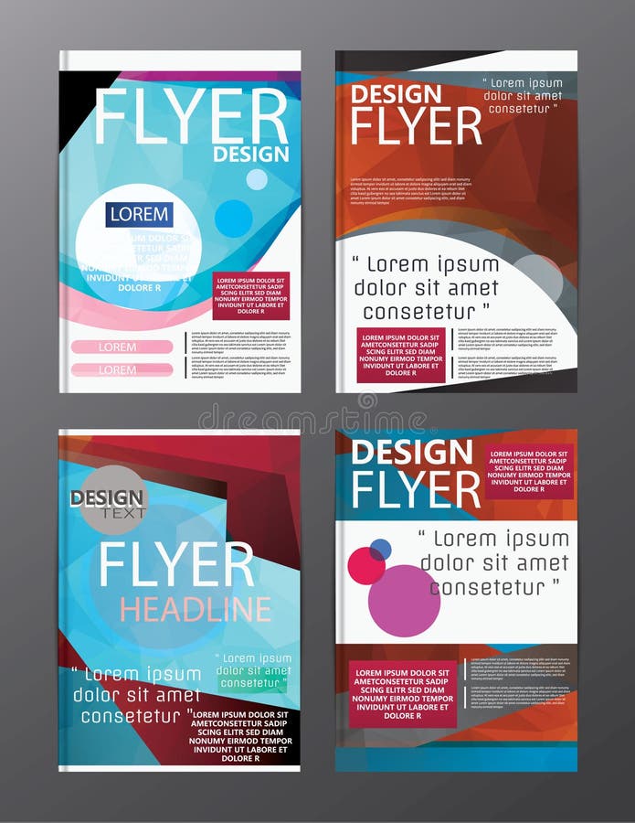 Polygon Modern Brochure Layout Design Template.Flyer Leaflet Stock ...