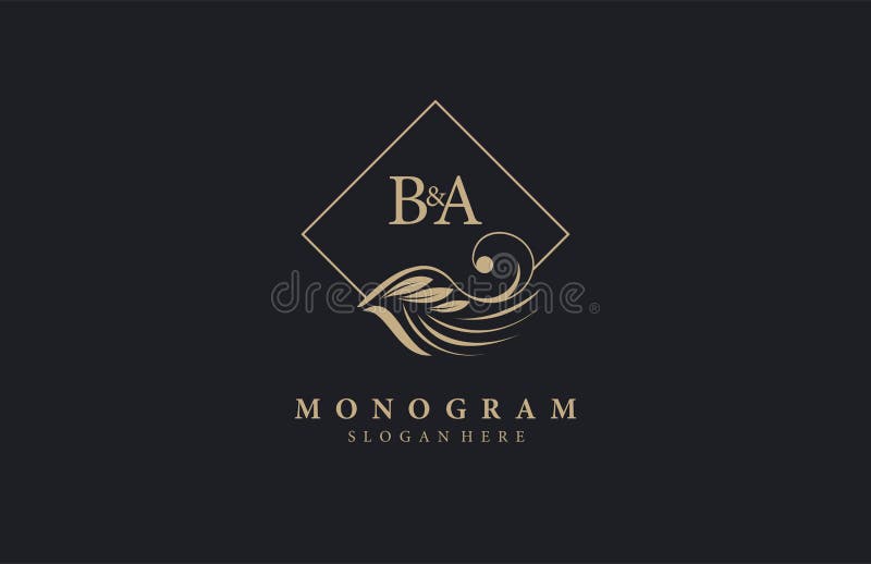 Polygon Monogram Luxury Logo Template Flourishes Stock Illustration ...