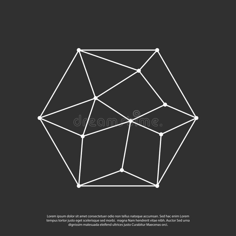 Polygon Network Logo Vector Modern Line Art Stock Vector - Illustration ...