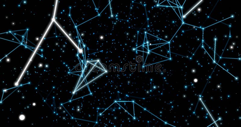 Polygon Network in Orange and Green Colours. Abstract Plexus, Science ...