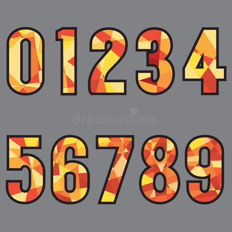 Polygon Number Alphabet Colorful Font Style. Stock Vector ... Polygon Number Alphabet Colorful Font Style. Stock Vector ...
