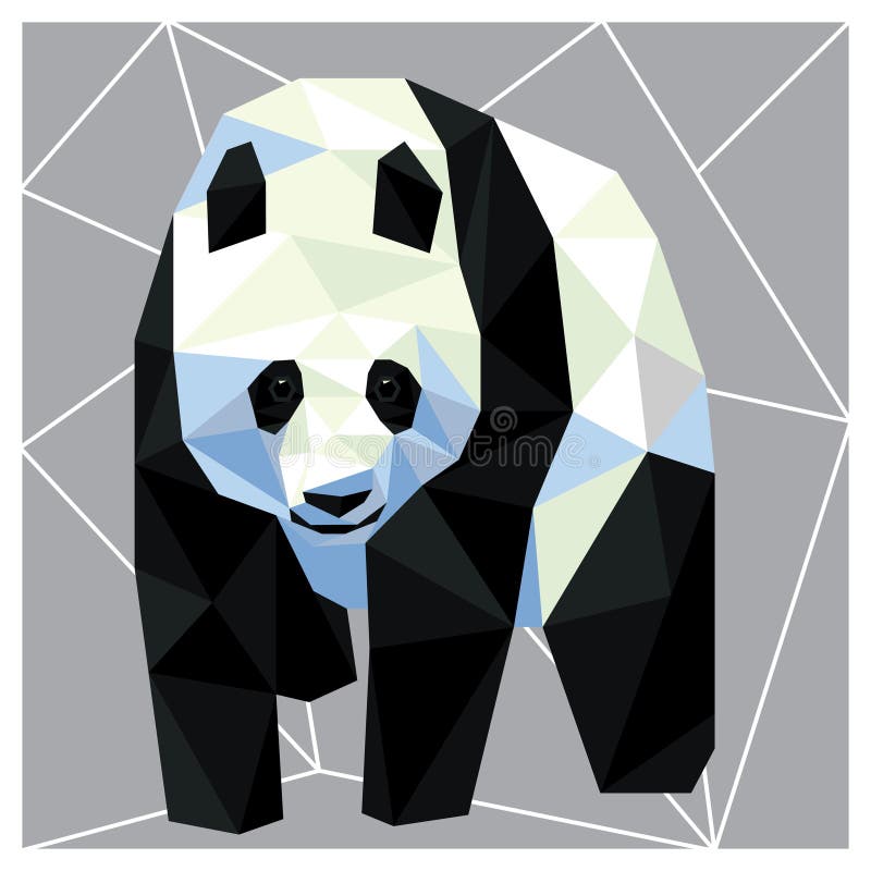 Polygon red panda stock vector. Illustration of cute - 68681024