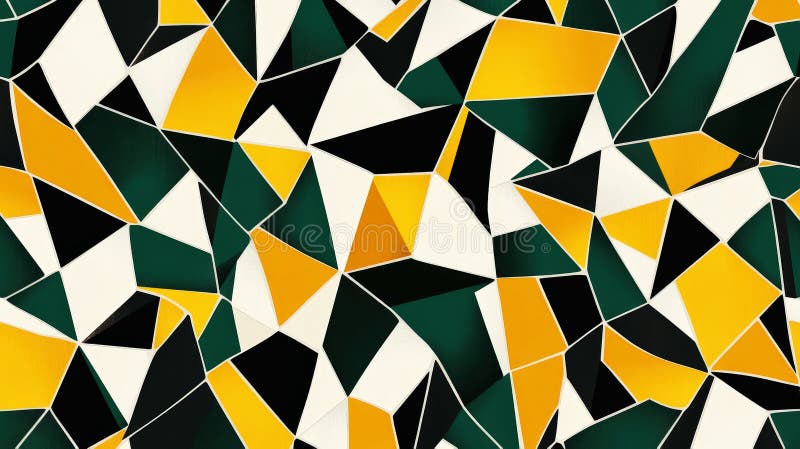 Polygon Shapes Design Aesthetic Pattern Background, Yellow, Green ...
