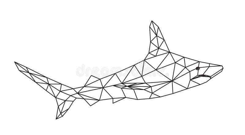 Polygon shark, vector stock vector. Illustration of origami - 82994238