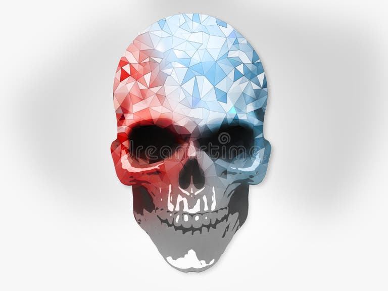 Polygon skull stock illustration. Illustration of roll - 77442932