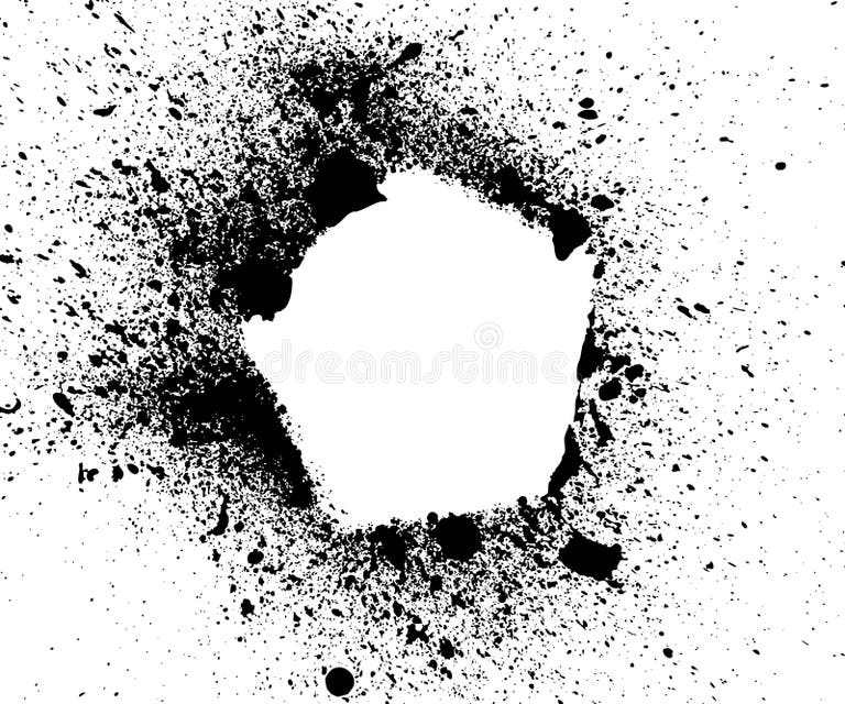 Polygon Spatter Border Vector Stock Vector - Illustration of paintbrush ...