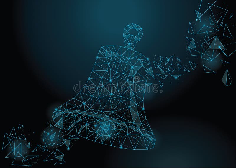 Polygon star bell stock illustration. Illustration of polygonal - 116661313