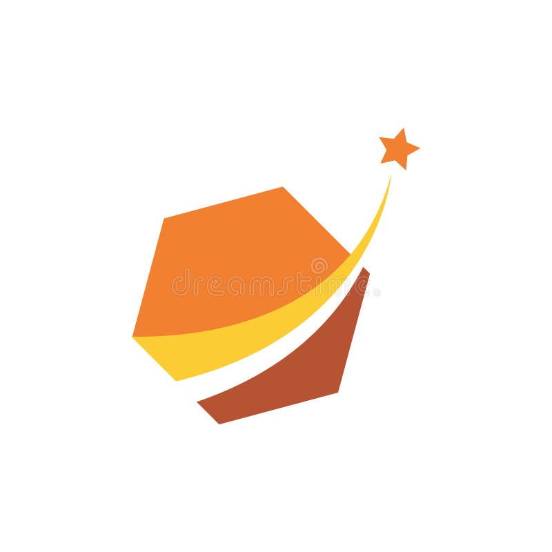 Polygon and Star Logo stock vector. Illustration of icon - 302601447