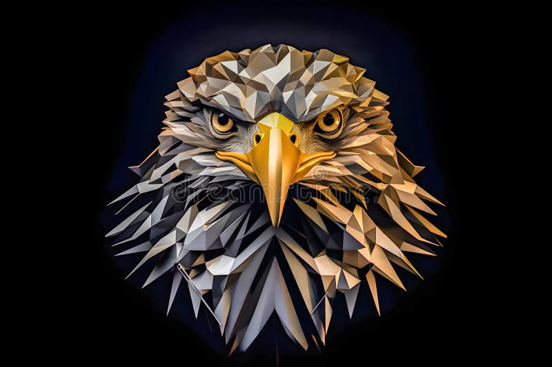 Geometric Polygon Eagle Stock Illustrations – 319 Geometric Polygon ...