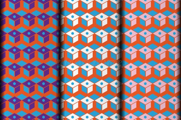 Polygon Style Vector Eps Seamless Pattern Design Template. Stock ...