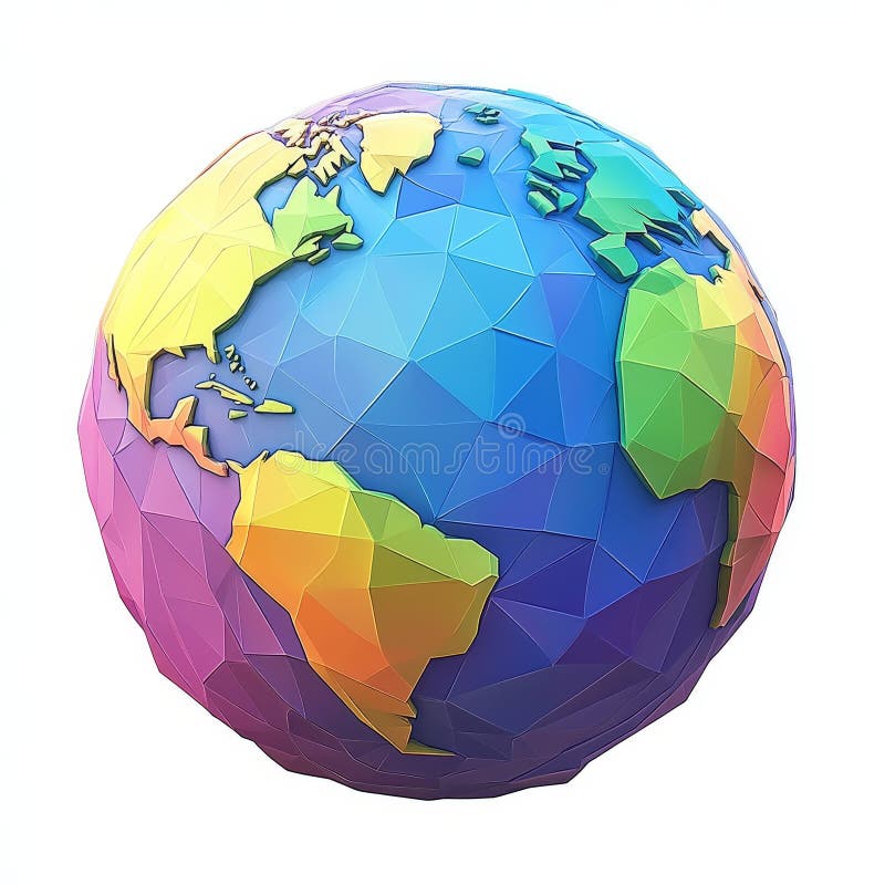 Polygon Technology is Used To Create a Globe of the Earth, Which Forms ...
