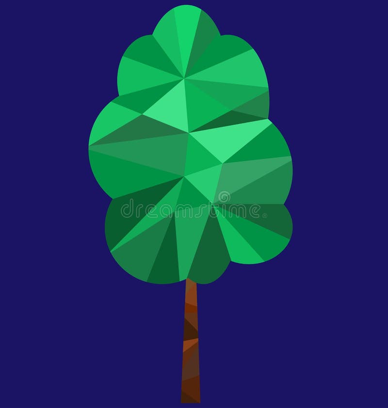 Polygon tree set stock vector. Illustration of symbol - 50042922