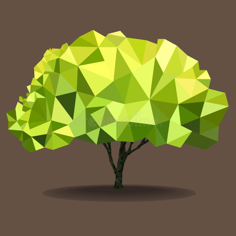 Polygon tree stock vector. Illustration of color, polygonal - 49639848