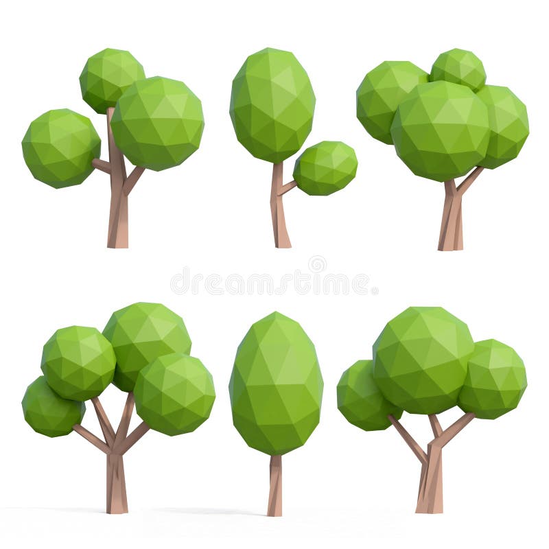 Polygon tree stock vector. Illustration of color, polygonal - 49639848