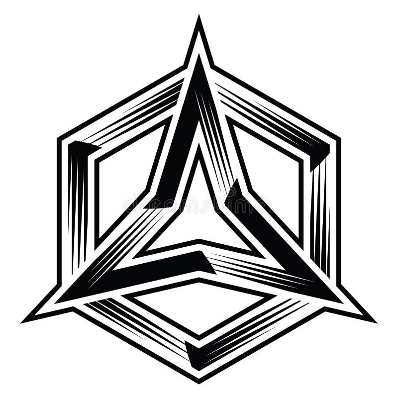 Trinity Three Points Star and Circle Illustration Vector Stock Vector ...