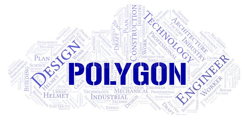 Polygon Typography Word Cloud Create with the Text only Stock ...