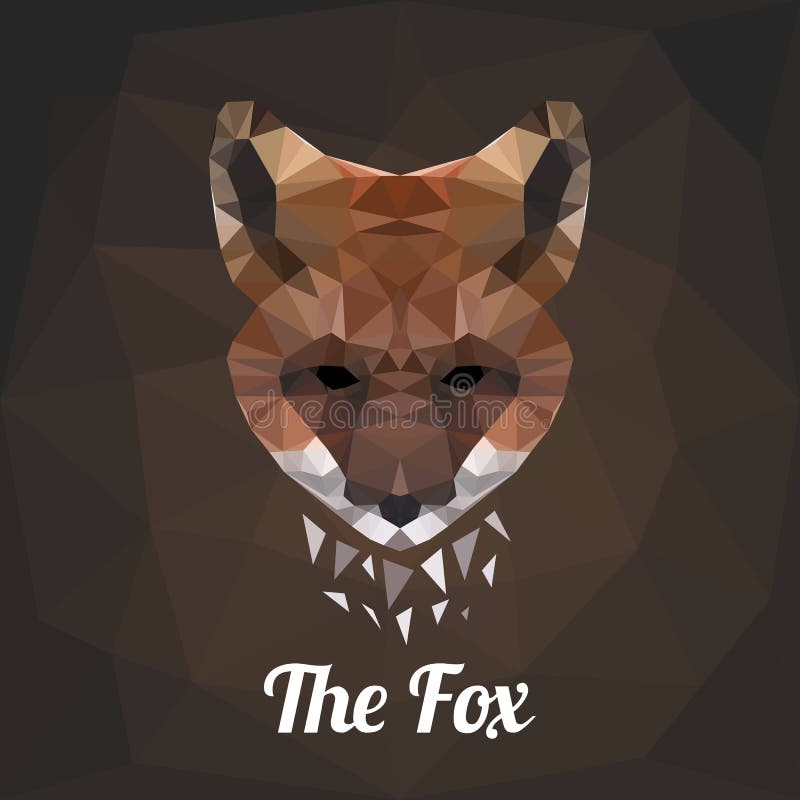 Polygon Vector Fox Head stock vector. Illustration of geometric - 61831999