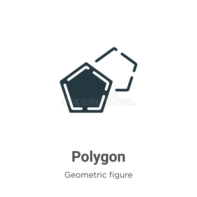 Polygon Vector Icon on White Background. Flat Vector Polygon Icon ...