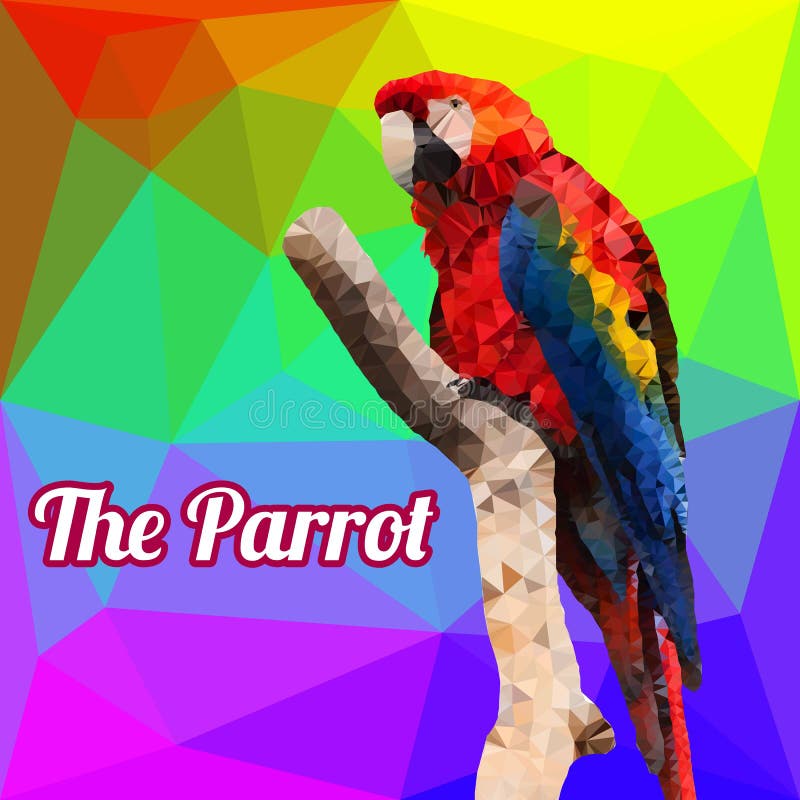 Polygon Vector Parrot stock vector. Illustration of geometric - 61832021