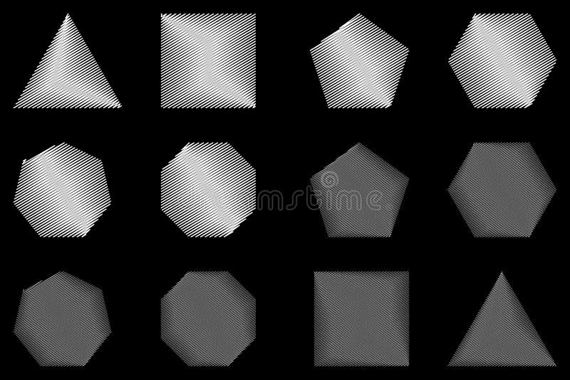 Polygon - vector set stock vector. Illustration of graphic - 107116691