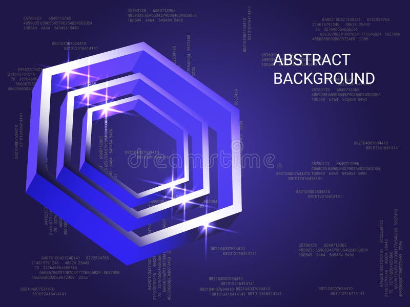 Polygon Volume Sparkle on Background. Stock Vector - Illustration of ...