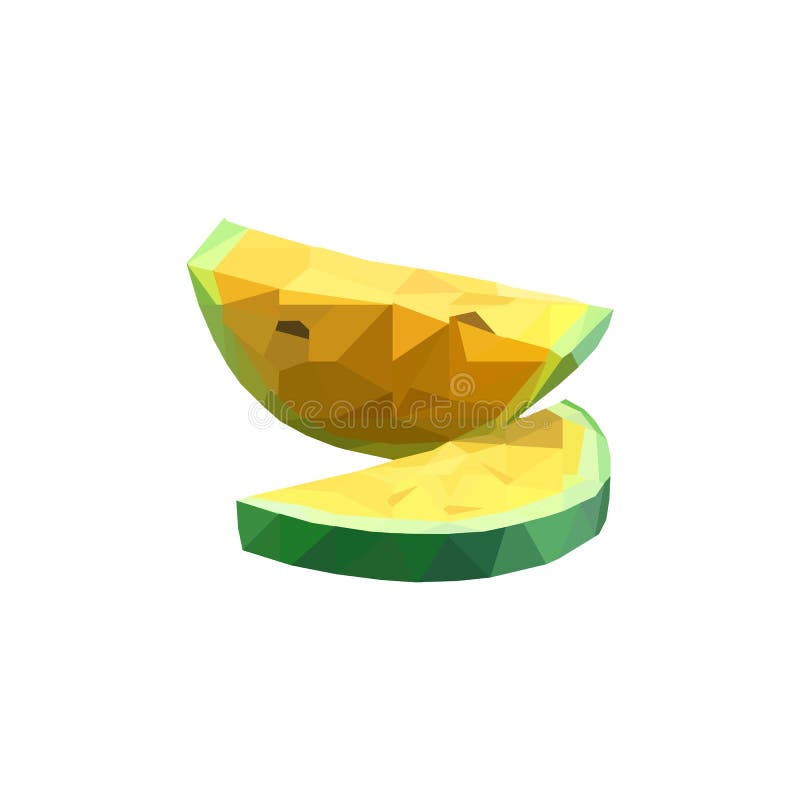 Polygon watermelon slices stock illustration. Illustration of ...