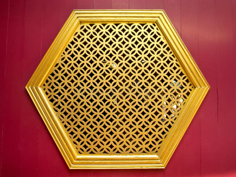 Polygon Window Chinese Style Stock Photo - Image of bronze, close: 36618138
